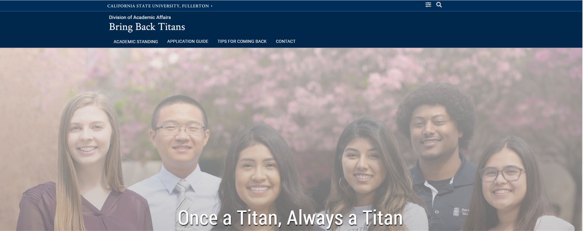 Bring Back Titans Website Encourages Re-enrollment | CSUF News