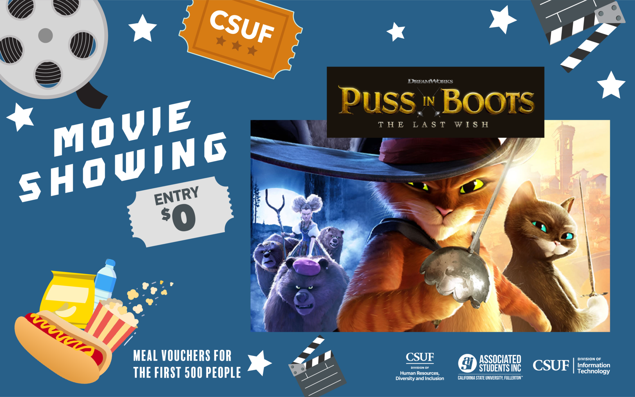 Movie Showing - Puss in Boots: The Last Wish | CSUF News
